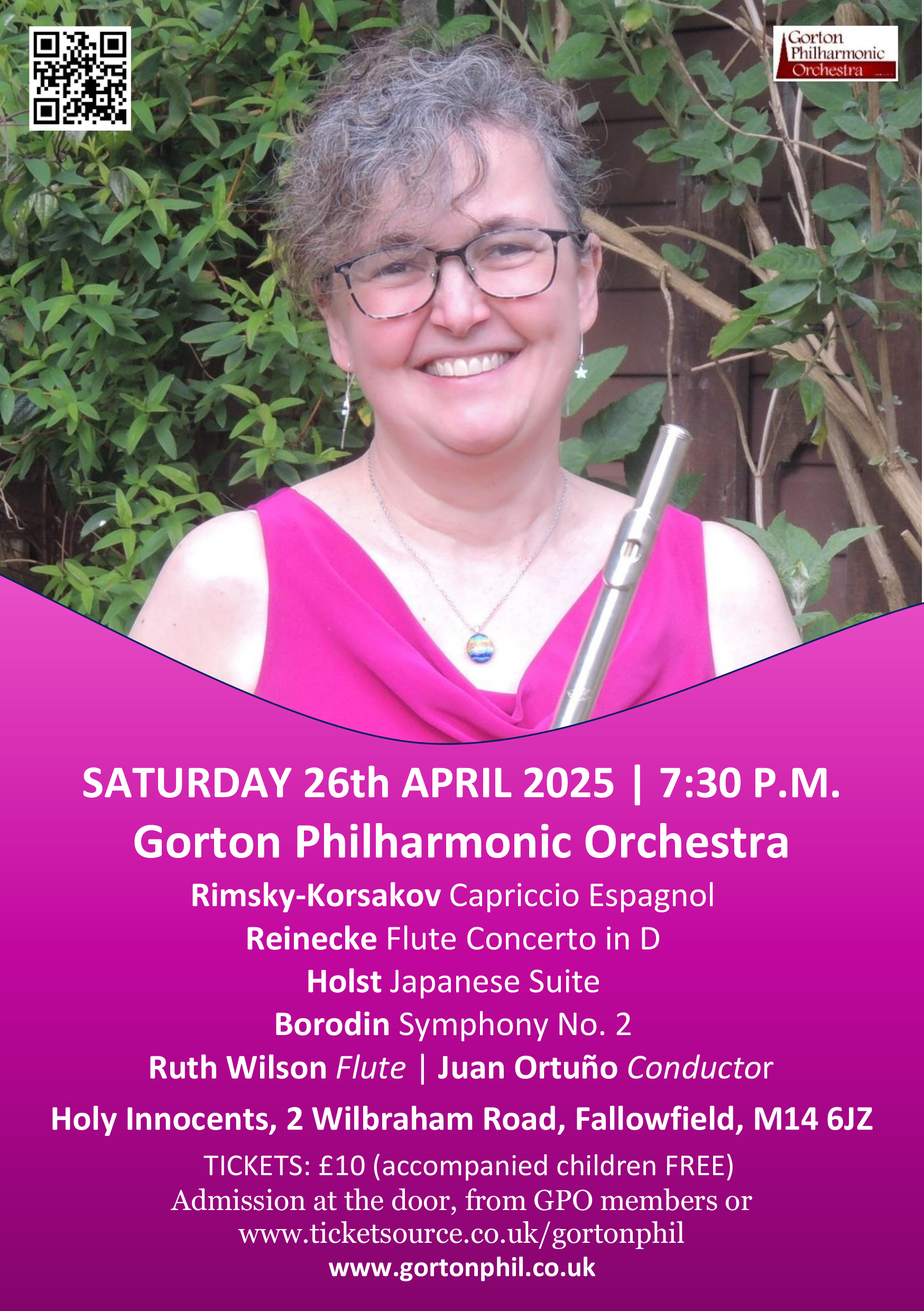 SATURDAY 26TH APRIL 2025 | 7.30 P.M. – Gorton Philharmonic