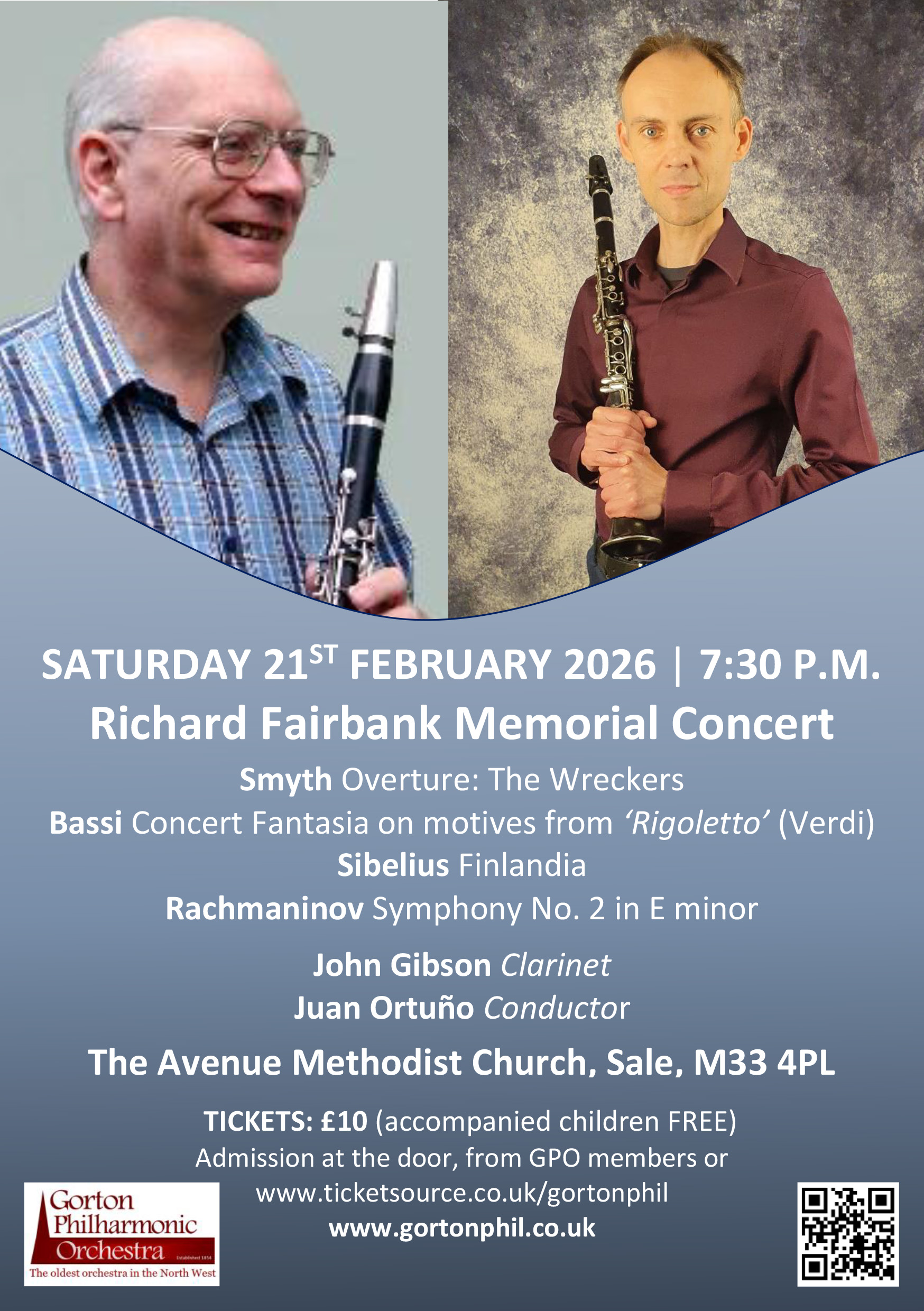 Saturday 21st February 2026 7.30 p.m. – Gorton Philharmonic
